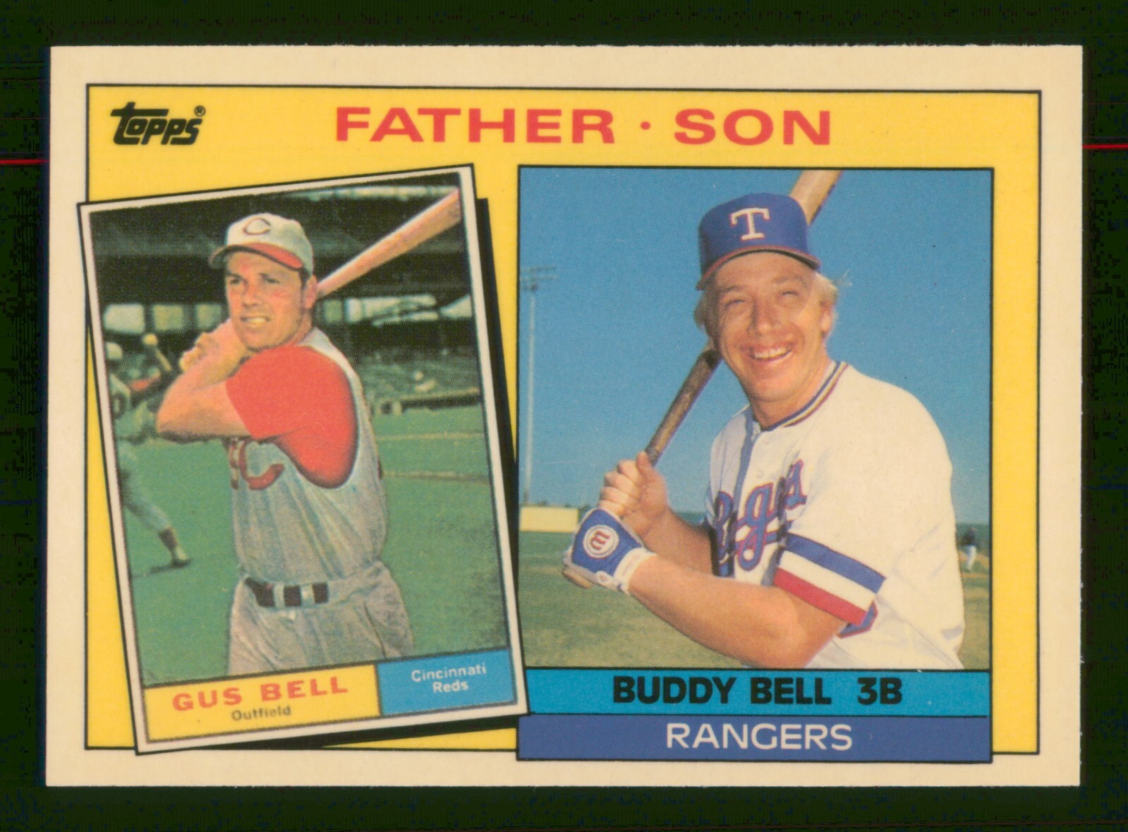 GUS BELL / BUDDY BELL FATHER-SON 1985 TOPPS TIFFANY NO 131 EX+/EXMINT ...