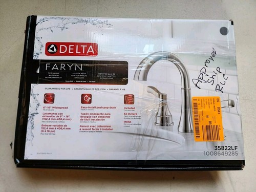 Delta Faryn 35822LF 2-Handle Widespread Bathroom Faucet - Chrome READ ...