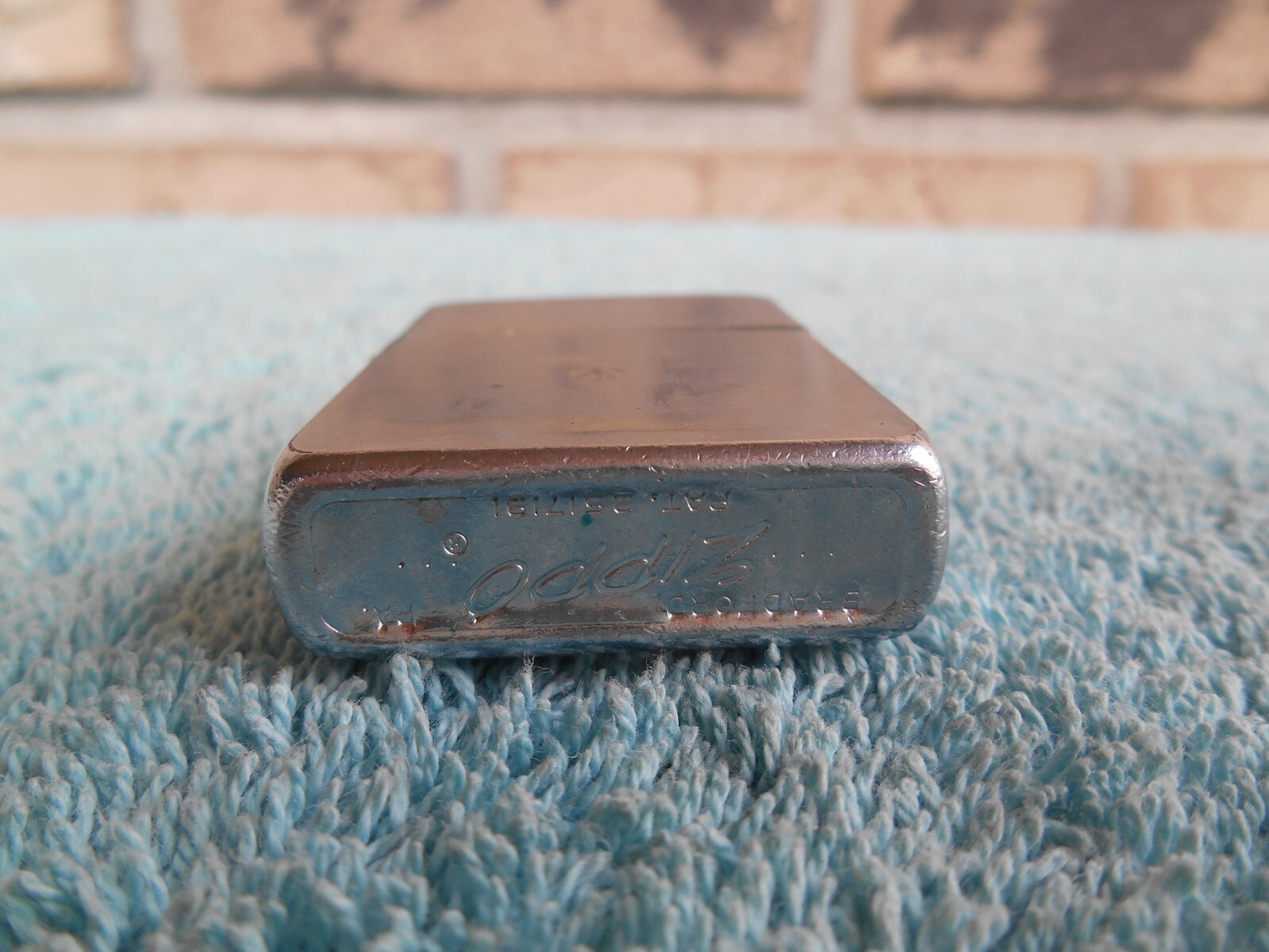 VINTAGE ZIPPO 1960 PAT #2517191 CIGARETTE LIGHTER EMPTY BRASS CHROME ...