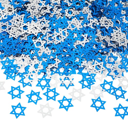 50G Star of David Star Confetti Party Accessory Blue Silver Glitter ...