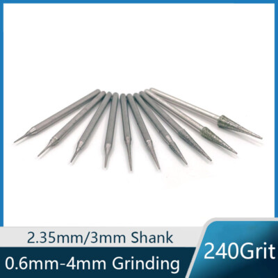 2.35/3mm Shank Diamond Grinding Head Needle Bits Burrs Engraving ...
