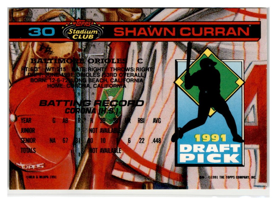 1992 Stadium Club Dome #30 Shawn Curran | eBay
