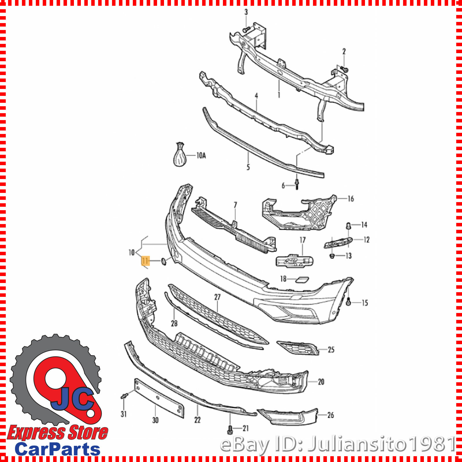 5NN807241 GRU VOLKSWAGEN GENUINE OEM TIGUAN FRONT RIGHT TOW EYE CAP | eBay