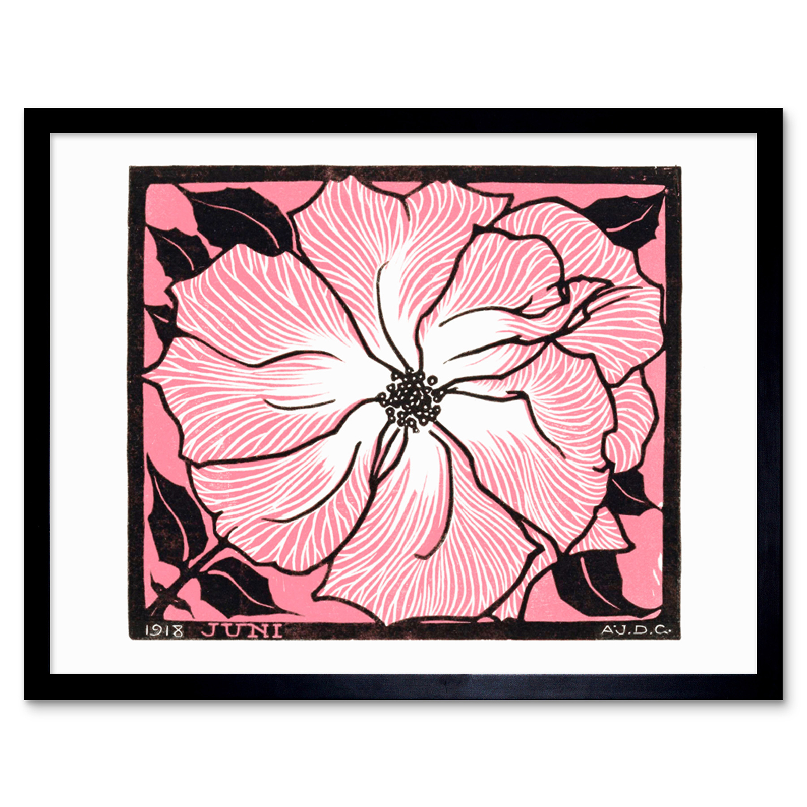 Pink Flower Julie De Graag Wall Art Print Framed 12x16 | eBay