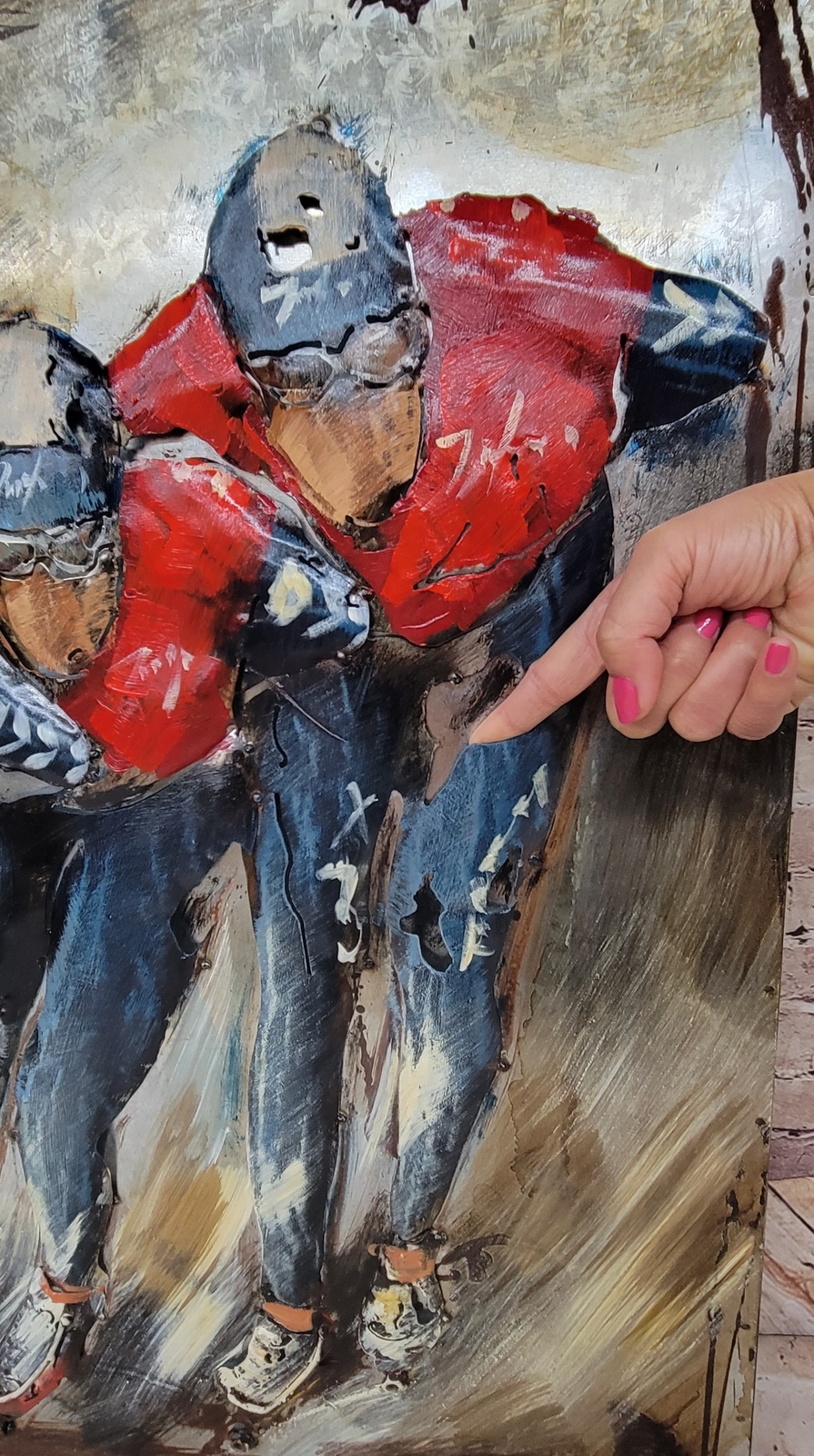 Roller Derby Wall Art 3-D Oil Painting Olympic Sport Sculpture Easy to ...