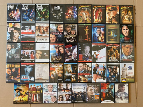Harrison Ford DVD Collection-45 movies! Brad Pitt, Blade Runner, Ryan ...