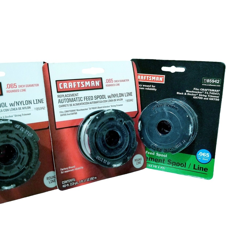 Craftsman .065 In. Diam Auto-Feed Spool Replacement Spool Line 3-Pack ...