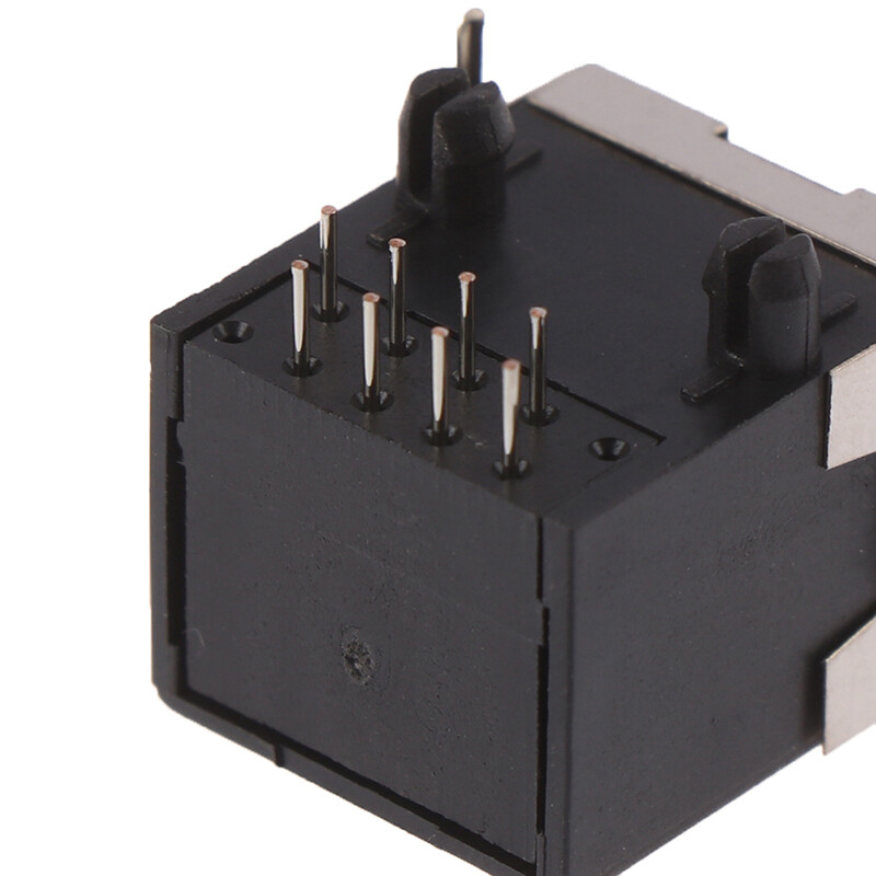 10PCS RJ45 Metal 8 Pin Female PCB Right Angle Board Jack Connector 8P8 ...