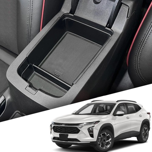 Black Armrest Storage Box Organizer Holder For Chevrolet Trax 2022-2024 ...
