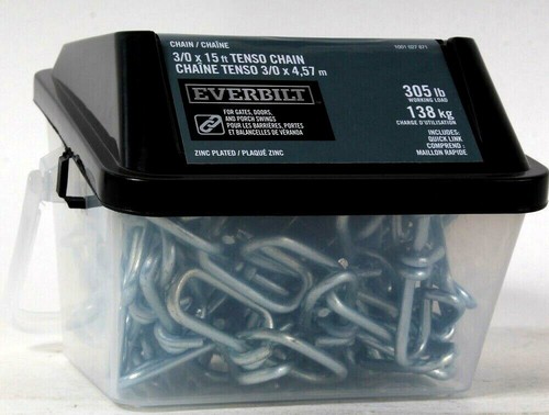 Everbilt 1001 027 871 Zinc Plated 3/0 X 15 Ft 305 Lb Working Load Tenso ...