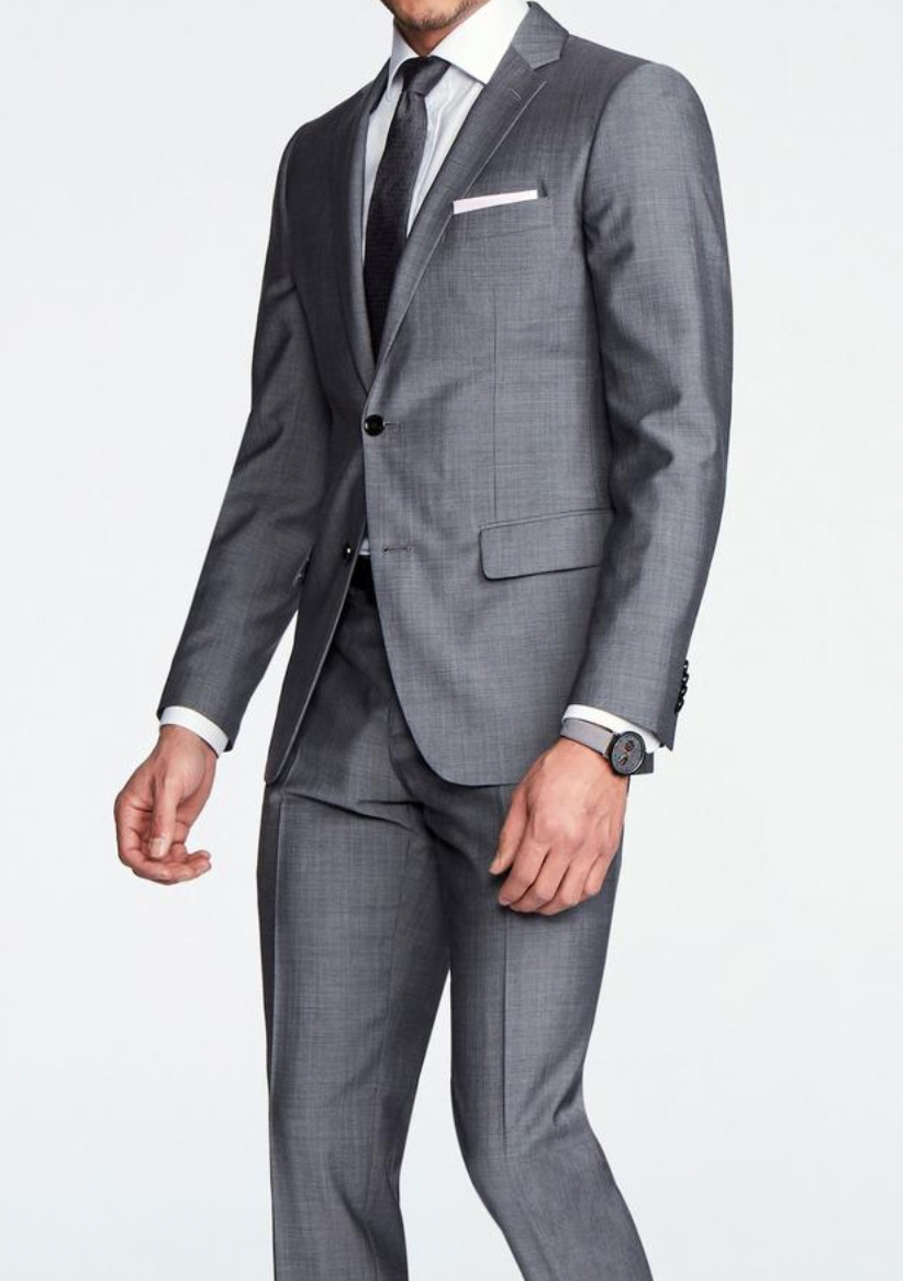 2023 ENZO Bespoke Custom Gray Full Suit 40XL Super 15… - Gem