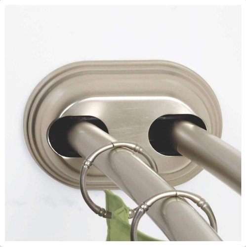 Zenna Home NeverRust 72 In. Aluminum Dual Mount Double Curved Long ...