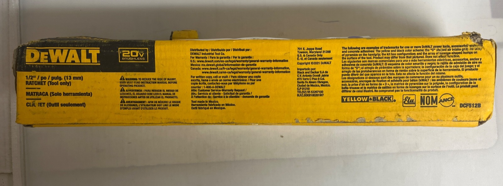 DEWALT DCF512B ATOMIC 20-Volt MAX Cordless 1/2 in. Ratchet (Tool-Only ...