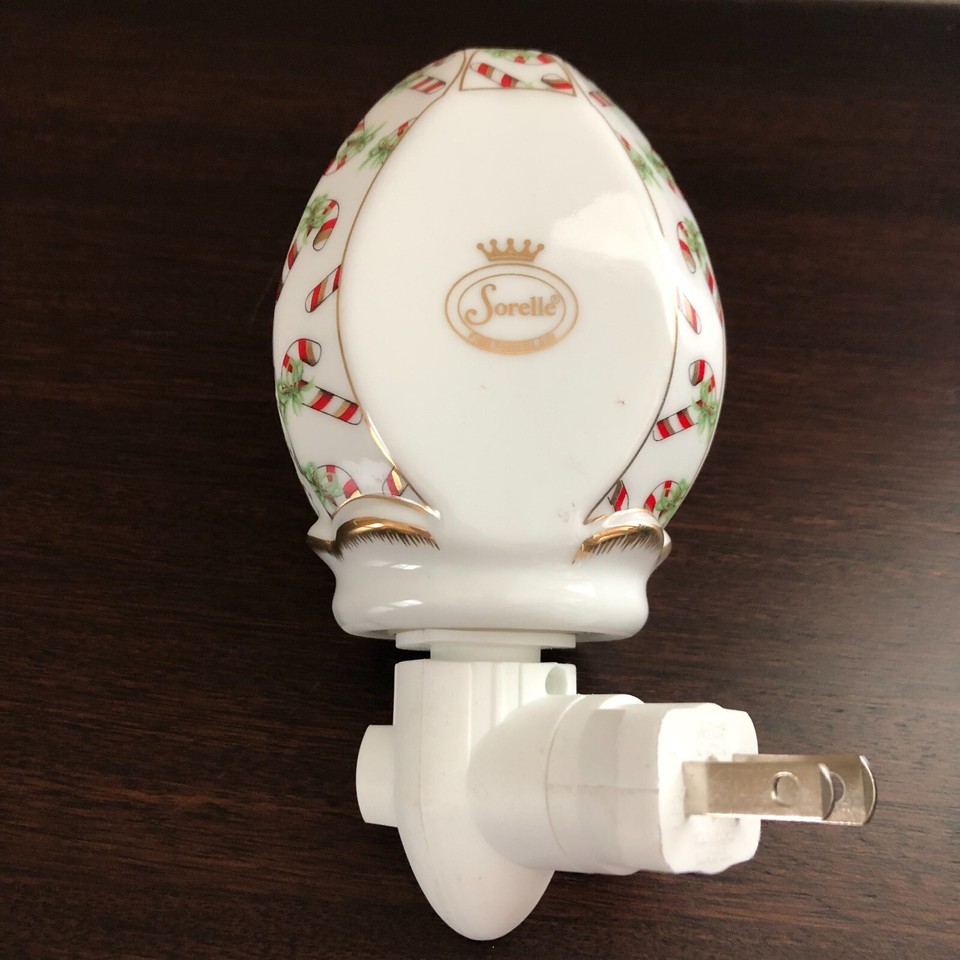 Sorelle Fine Porcelain Christmas Night Light Candy Canes | eBay