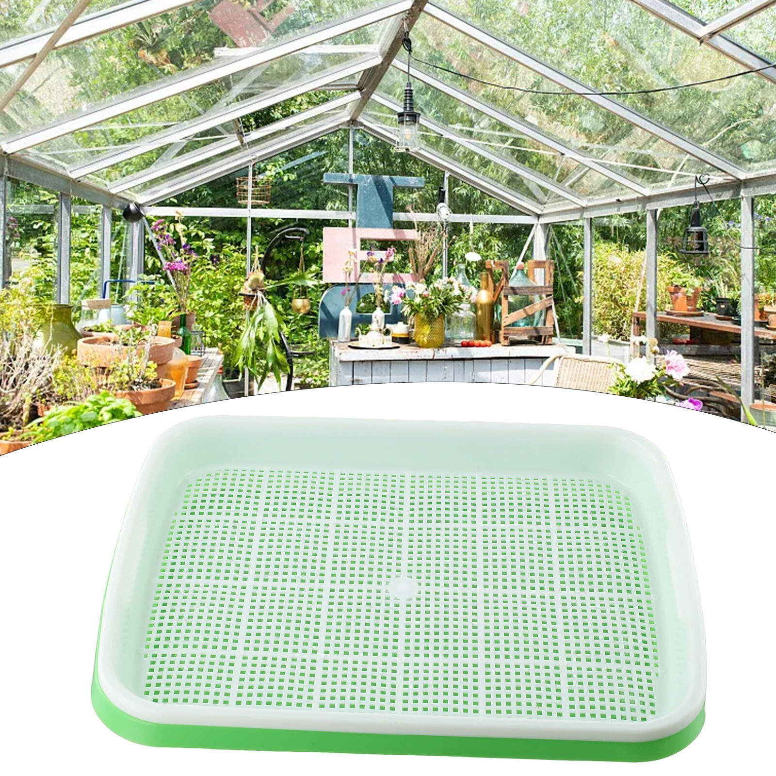 Nursery Pots Tray 1 Set Buckwheat Greenhouse Grow Basket Hydroponics ...