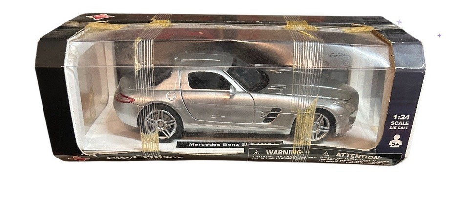 Mercedes SLS AMG Silver Licensed 1:24 Box Damaged | eBay