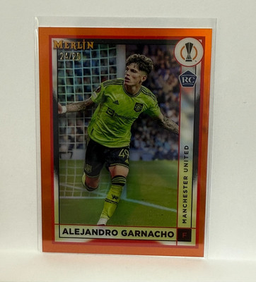 2022-23 ALEJANDRO GARNACHO #'d /25 Merlin Chrome UCC SP Orange RC ...
