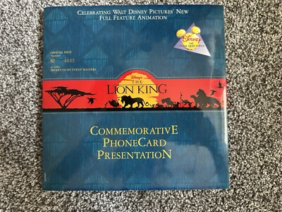 Lion King Limited Edition International Prepaid Calling Card Set (1994 ...