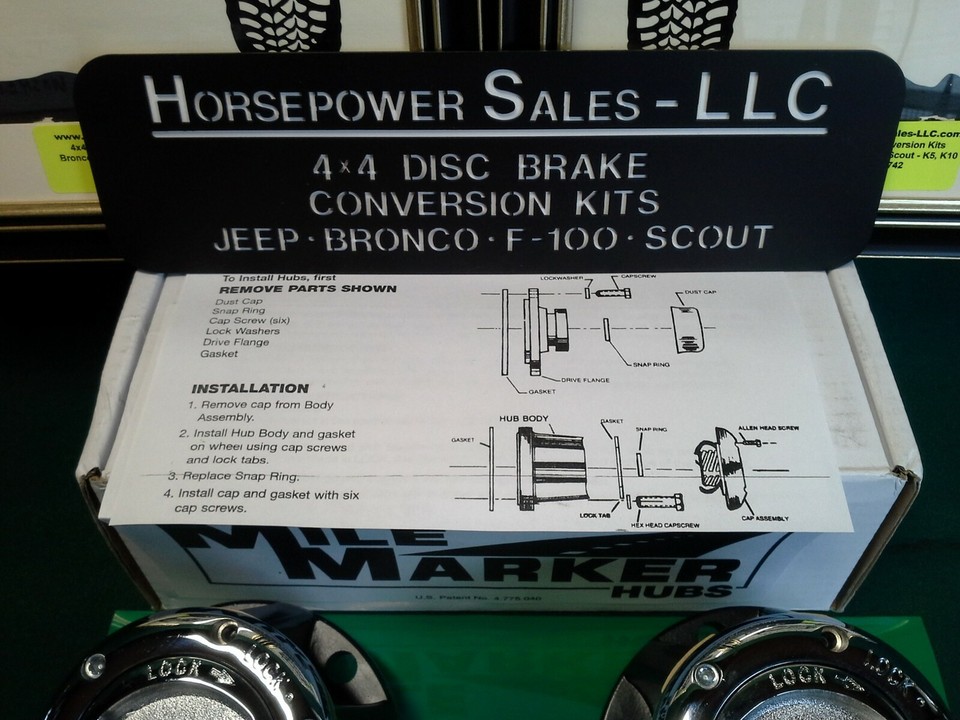 MILE MARKER SUPREME LOCKING HUBS 481 for Jeep + Scout with 10 Spline ...