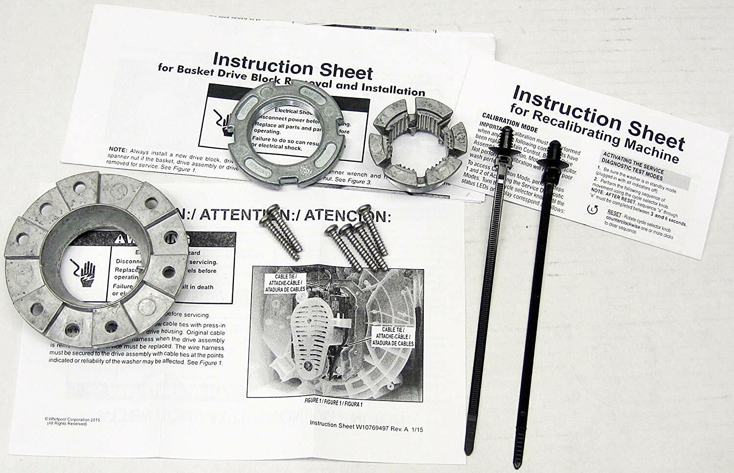 New Genuine OEM Whirlpool Washer Washing Machine Drive Hub Kit ...