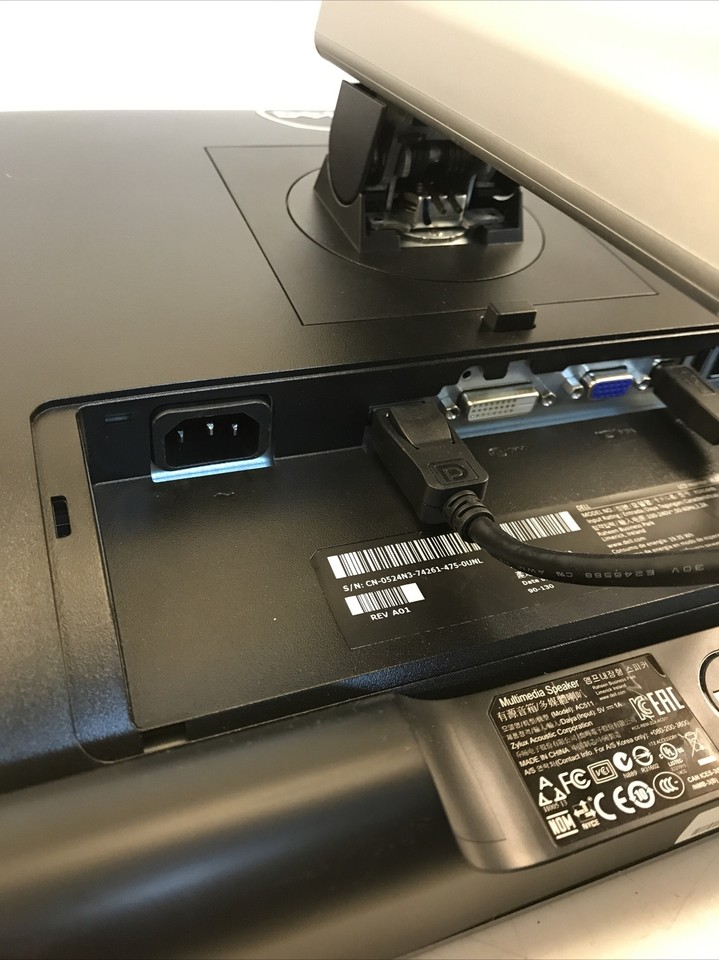 Dell P2414Hb 24" LED Monitor w/Stand and speaker bar AC511 tested ...