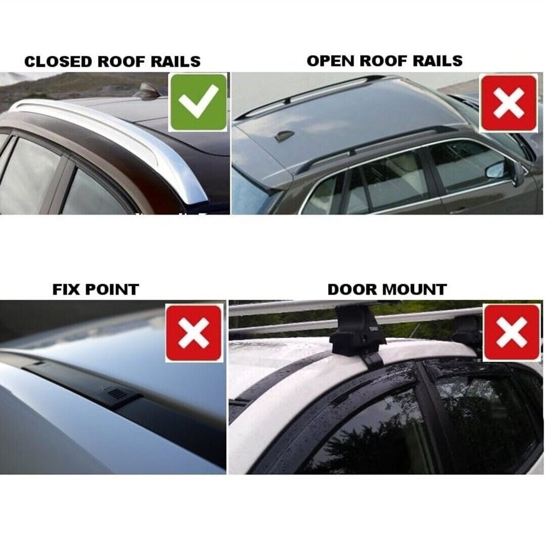 To fits Audi A6 Avant C6 2004-2011 Silver Set Flush Rails Roof Rack ...