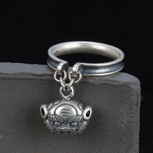 A22 Ring With Pendant Taotie Demon Mythical Creatures Protection Symbol ...