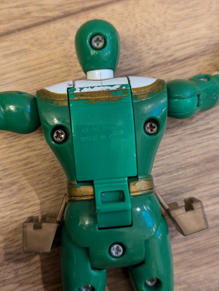 Mighty Morphin Power Rangers Zeo Auto-morphin Green Ranger Flipper 5.5 ...