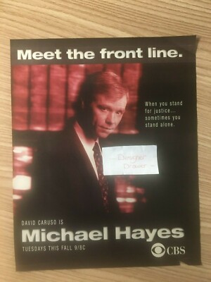 David Caruso For Michael Hayes TV Show 1997 Print Ad: Meet The Front ...