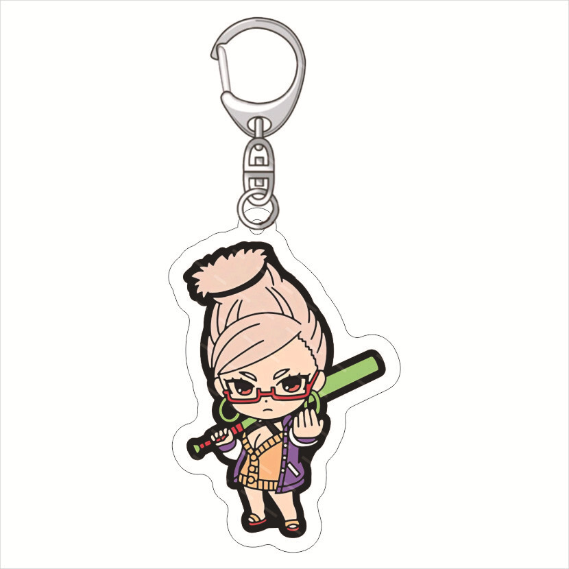6pcs 6cm DAN DA DAN Shiratori Aira Keychain Key Ring Pendant Jewelry ...