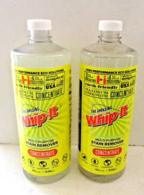 (TWO 32 oz) Whip-It Concentrate All Purpose Cleaner & Stain Remover Non ...