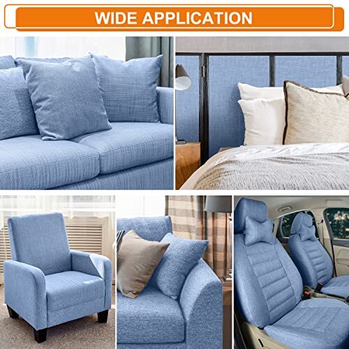 2 Pcs 11x8 Inch Self-Adhesive Canvas Fabric Patches for Furniture Couch ...