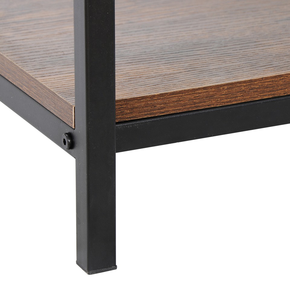 31" Rustic Wood Coffee Table Rectangular Coffee Table with Storage ...