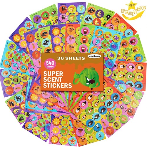 Scratch and Sniff Stickers for Kids, 36 Sheets Scented Sticker, 9 ...