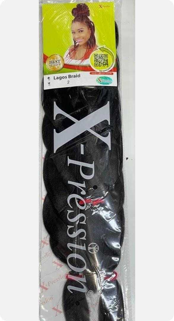 X-Pression Xpression Lagos Braid Pre Stretched Braiding Hair Extension 42 & 46'' | eBay
