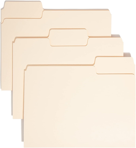 Supertab Heavyweight File Folder, Oversized 1/3-Cut Tab, Letter Size ...