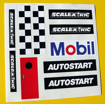 SLOT CAR 1/32nd vintage AUTOSTART reproduction stickers decals fits ...