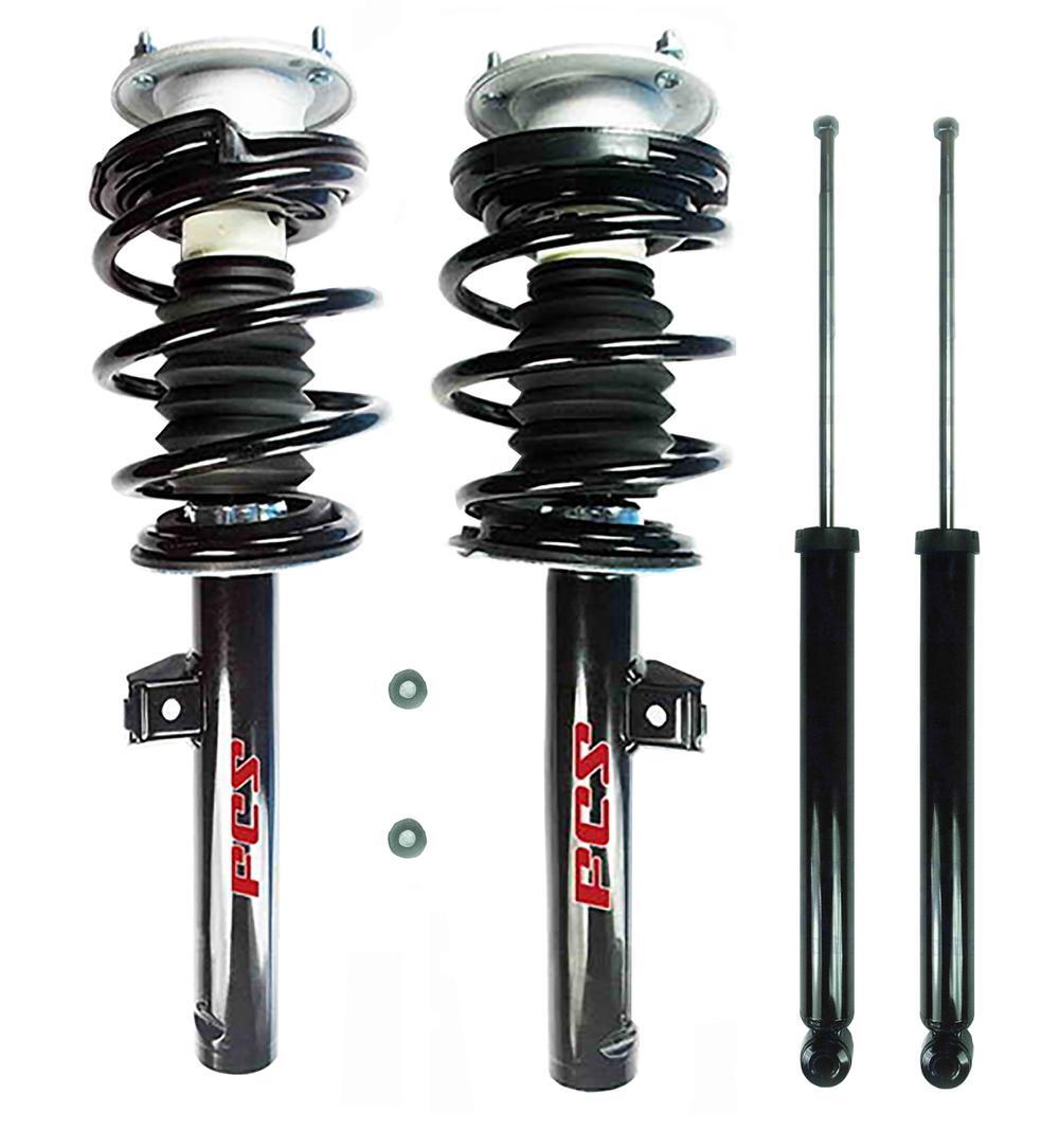 FCS Front Struts Coil Springs and Rear Shocks Kit For BMW E46 330xi 3.0 ...