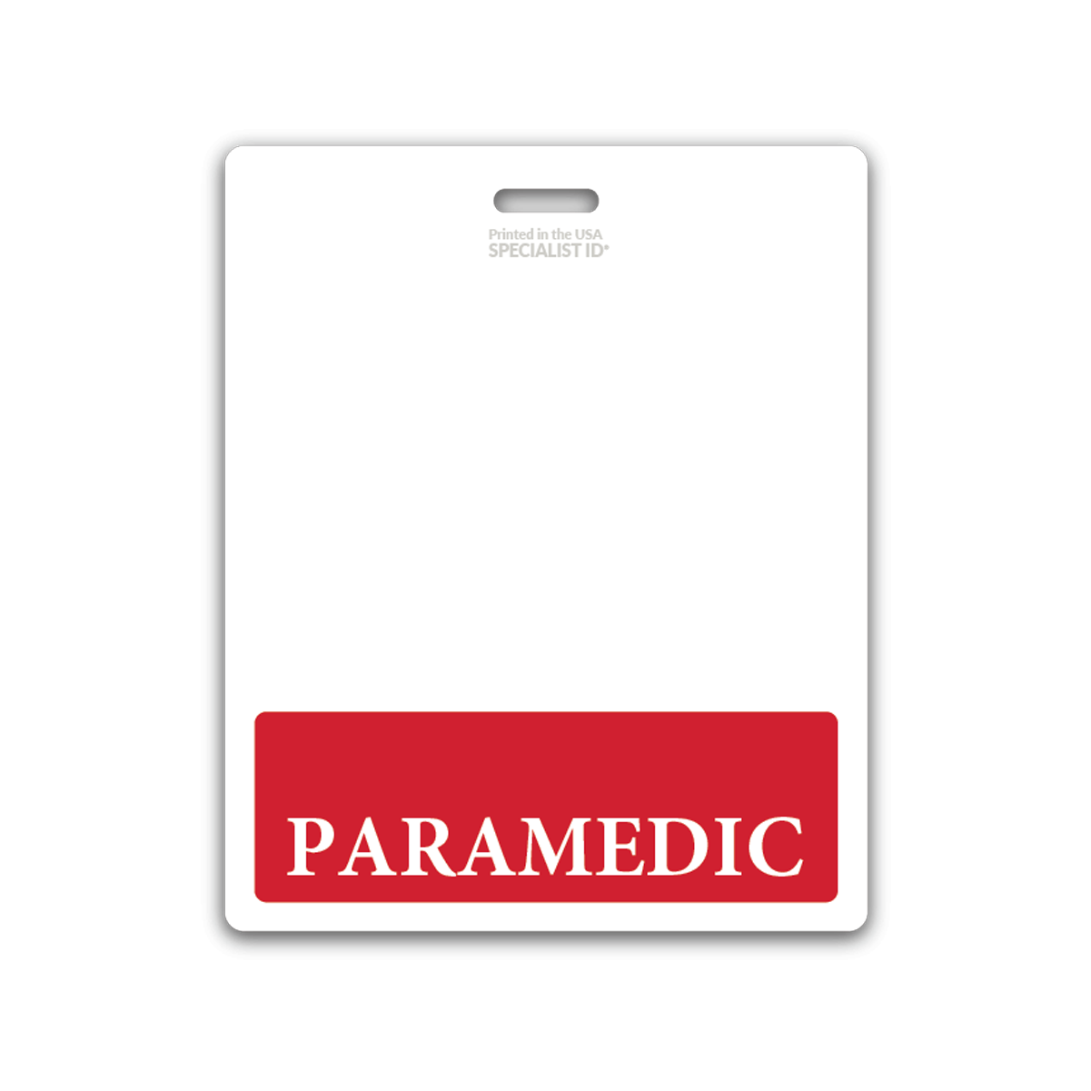 PARAMEDIC Badge Buddy Oversized Horizontal XL ID Backer for Emergency ...
