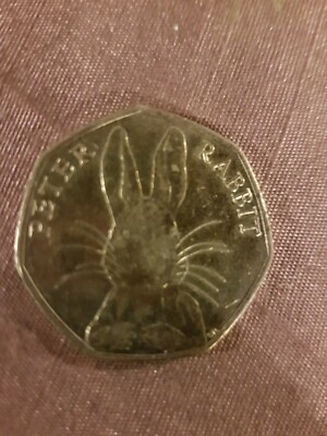 2016 Beatrix Potter Half Whisker Peter Rabbit 50p coin (Extremely Rare ...