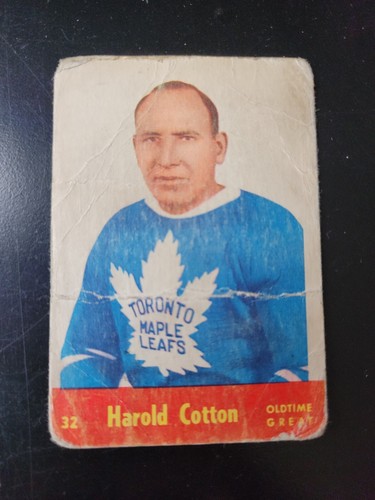 1955-56 PARKHURST HAROLD COTTON # 32 MAPLE LEAFS | eBay