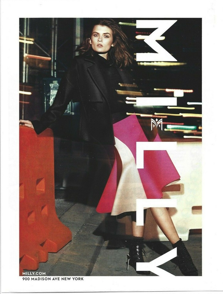 Milly Print Ad, Milly Magazine Ad, Milly Ad with Sexy Brunette Model ...