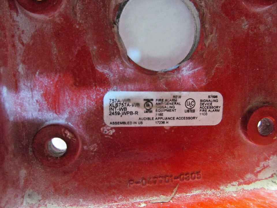 EDWARDS EST 757-8A-T Temporal Horn Wall Strobe W/747A-WB backbox | eBay