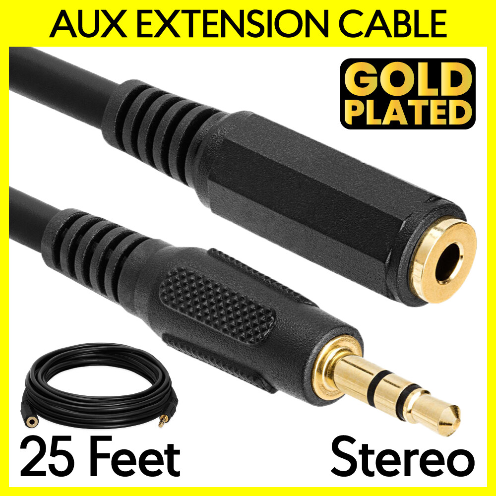 3 5mm Extension Cable 25 Feet Aux Extender Cord 1 8 Stereo Cable