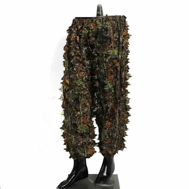 3D Bionic Leaf Adults Ghillie Suit Camo Army Jungle Woodland Hunting ...