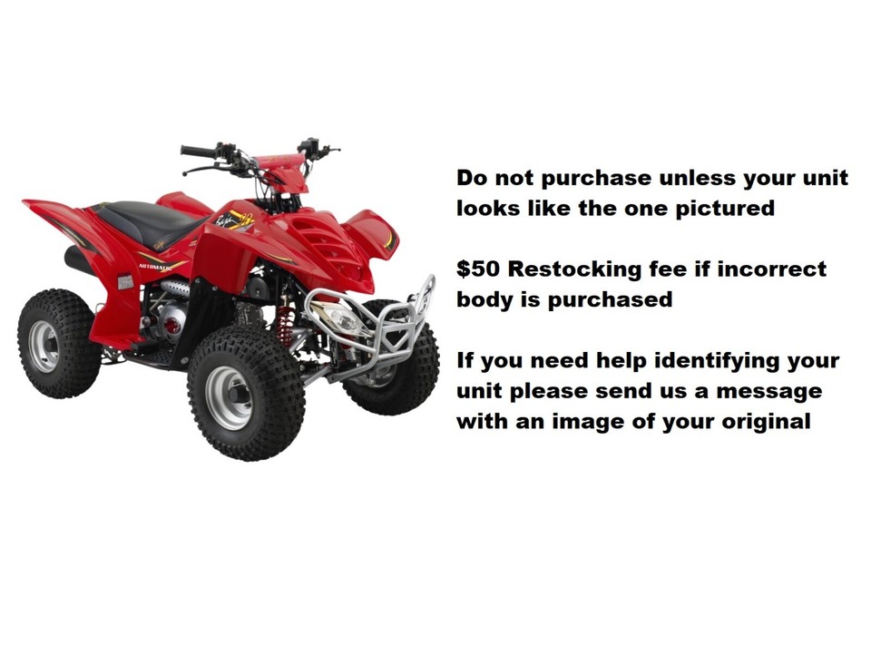 ATV Quad Body Plastic Fender 110 125cc RedCat VX 150cc Baja 90 Roketa ...