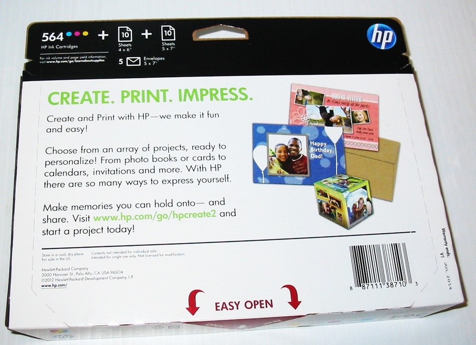 HP 564 Color Ink Set B3B33FN Genuine New Photo Paper Combo Pack | eBay