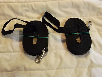 Pair of Long Lines - Long Reins 14' Assorted Colours. Polypropylene Web ...