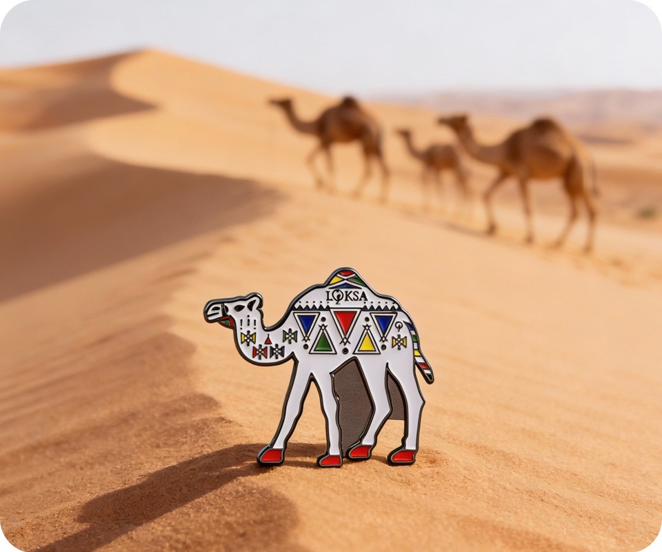 Arabian Camel Colour Pattern Metal Animal Enamel Pin Badge | eBay UK