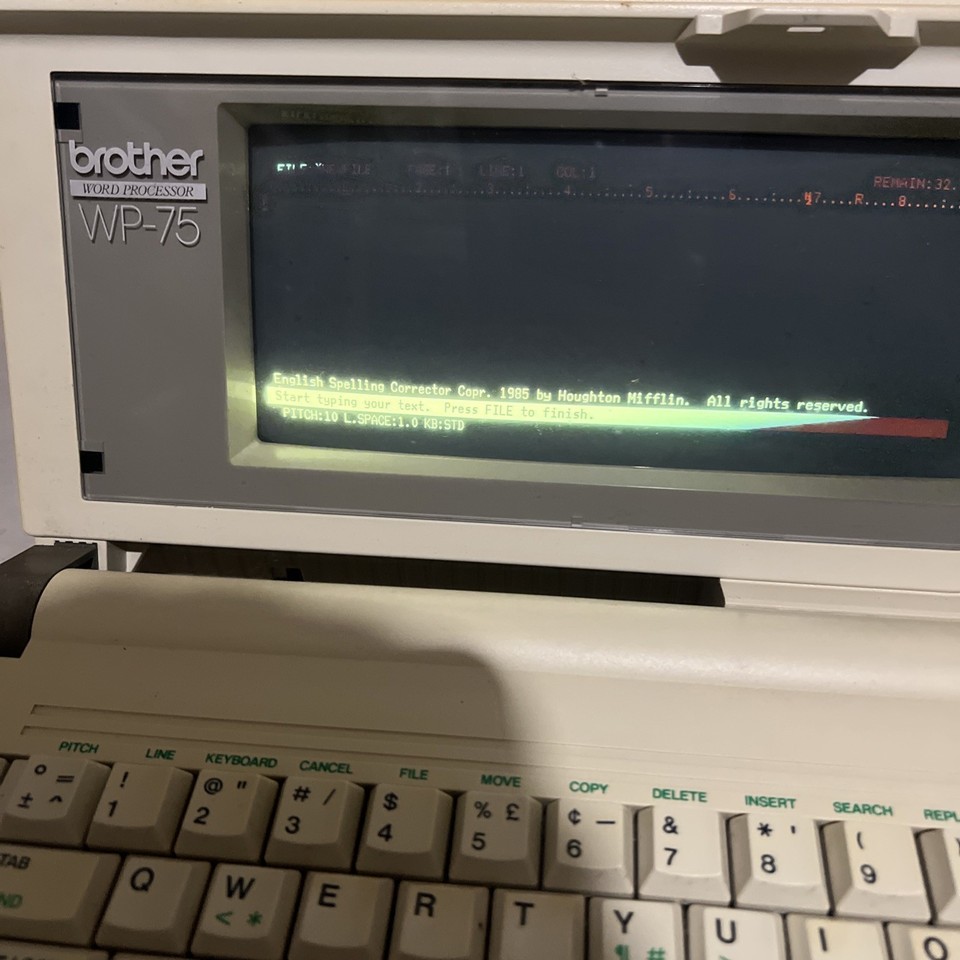Brother Word Processor Wp75 Desktop Publisher Typewriter Vintage Powers ...
